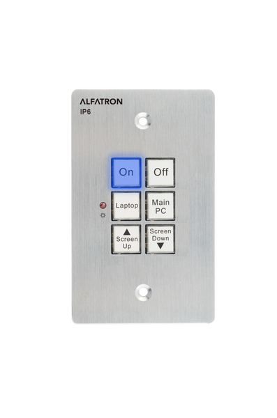 Alfatron IP6 Button Control Pad With TCP/IP Control – Nisewonger AV